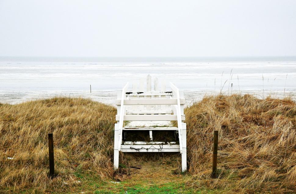 Free Stock Photo of Beach lookout post against cloudy skies | Download ...