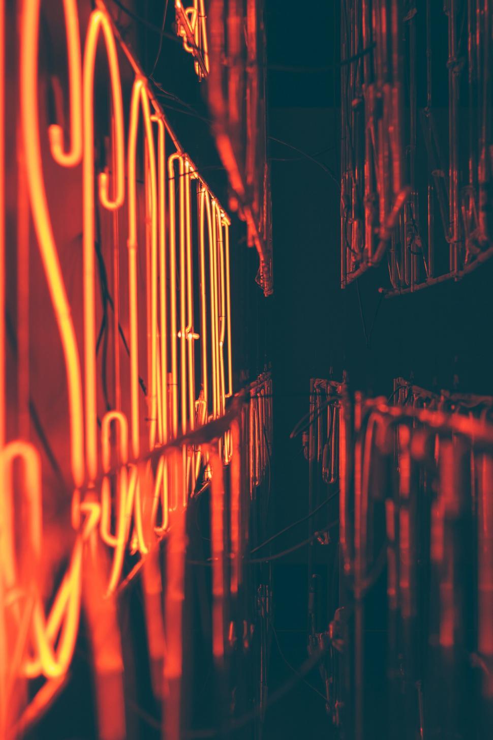 Free Stock Photo of Abstract neon light reflection in darkness ...