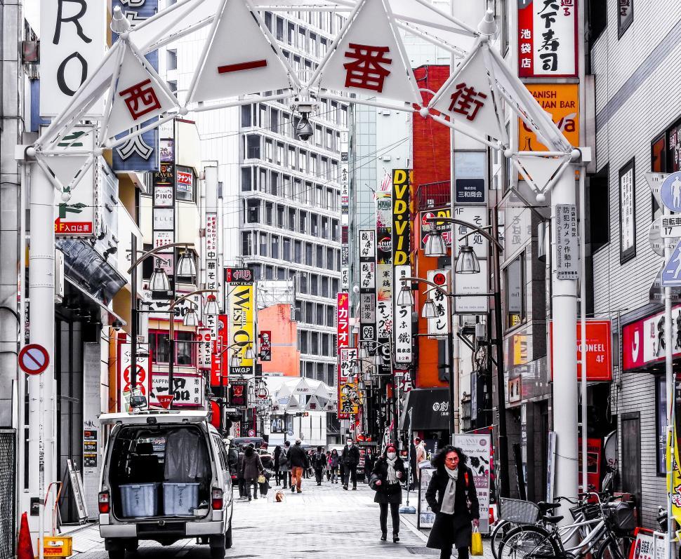 Free Stock Photo of Colorful urban scene with bright signage | Download ...