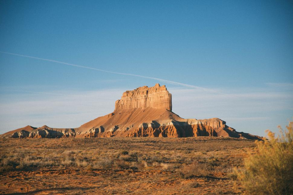 Free Stock Photo of Desert butte in golden hour light | Download Free ...