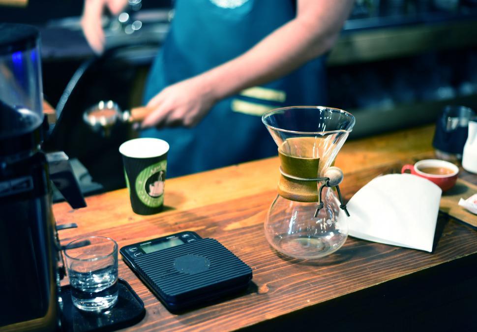 Free Stock Photo of Barista prepares pour-over coffee | Download Free ...