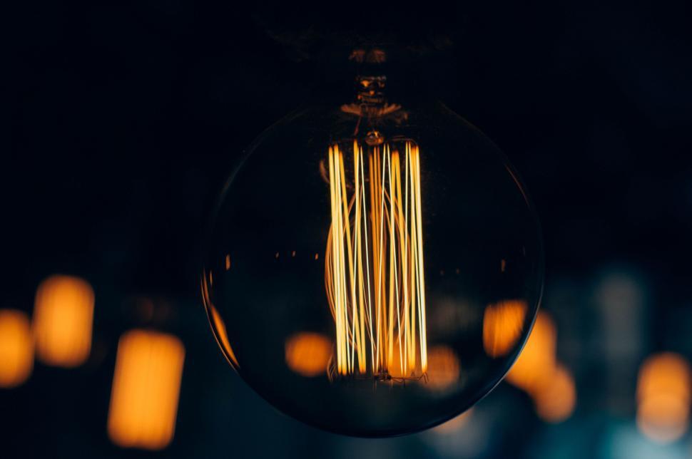 Free Stock Photo of Close-up of a glowing filament light bulb ...