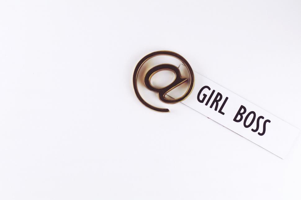 Free Stock Photo of Minimal desk setup with GIRL BOSS sign | Download ...