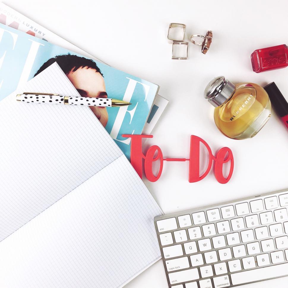 Free Stock Photo of Creative flat lay of workspace desk | Download Free ...