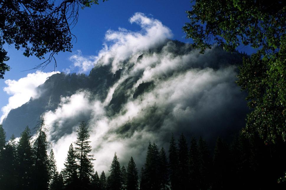 Free Stock Photo of Mist billows down mountain | Download Free Images ...
