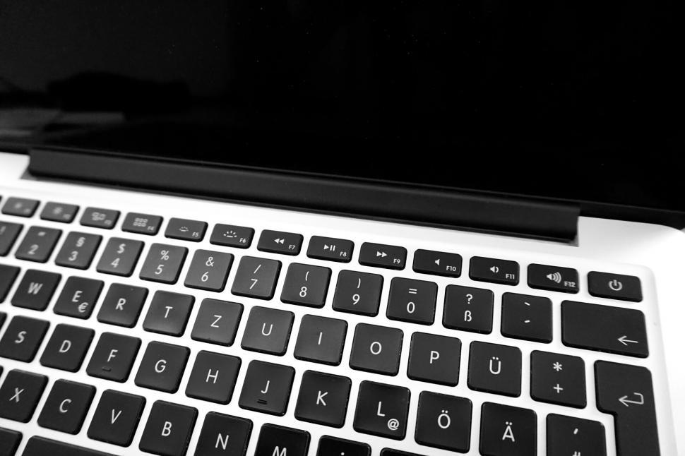 Free Stock Photo of Laptop keyboard and black screen closeup | Download ...