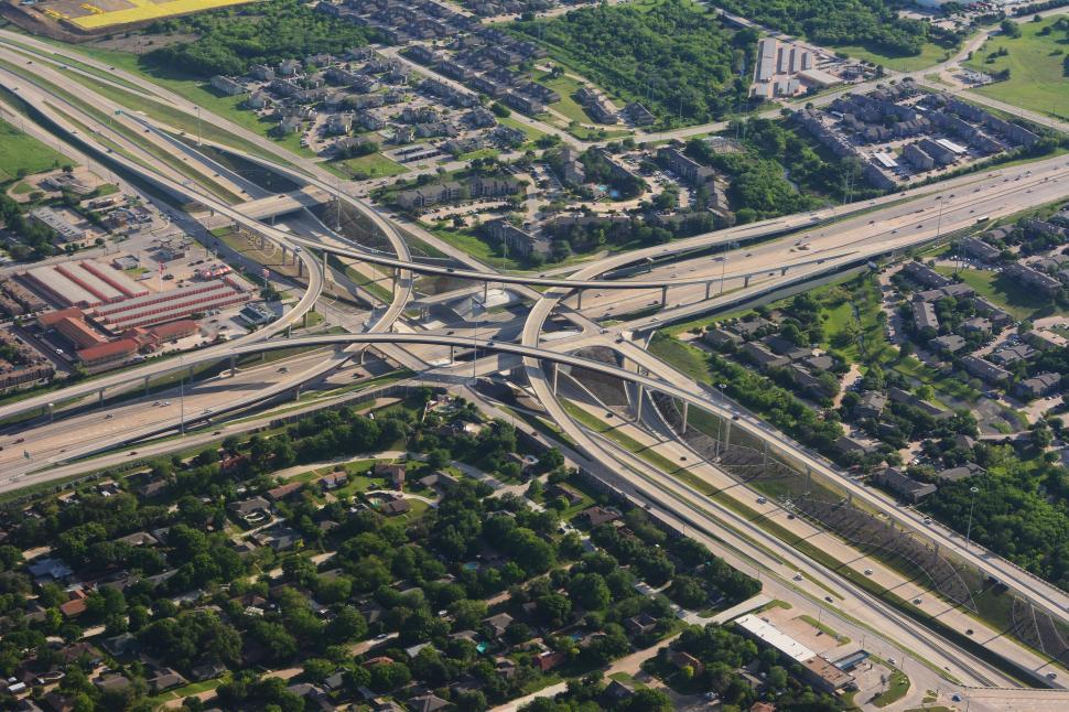 Free Stock Photo of Aerial view of highway interchange | Download Free ...