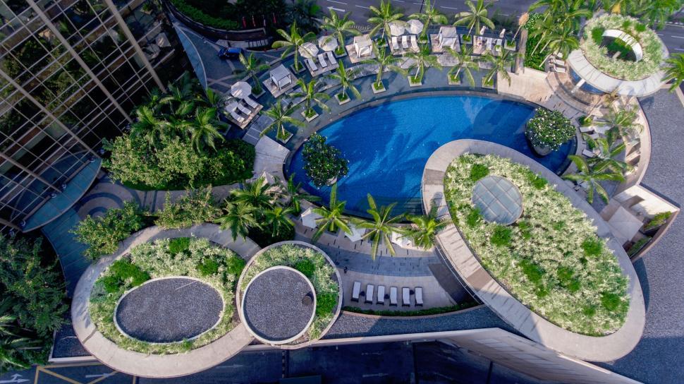 Free Stock Photo of Aerial view of a resort pool | Download Free Images ...