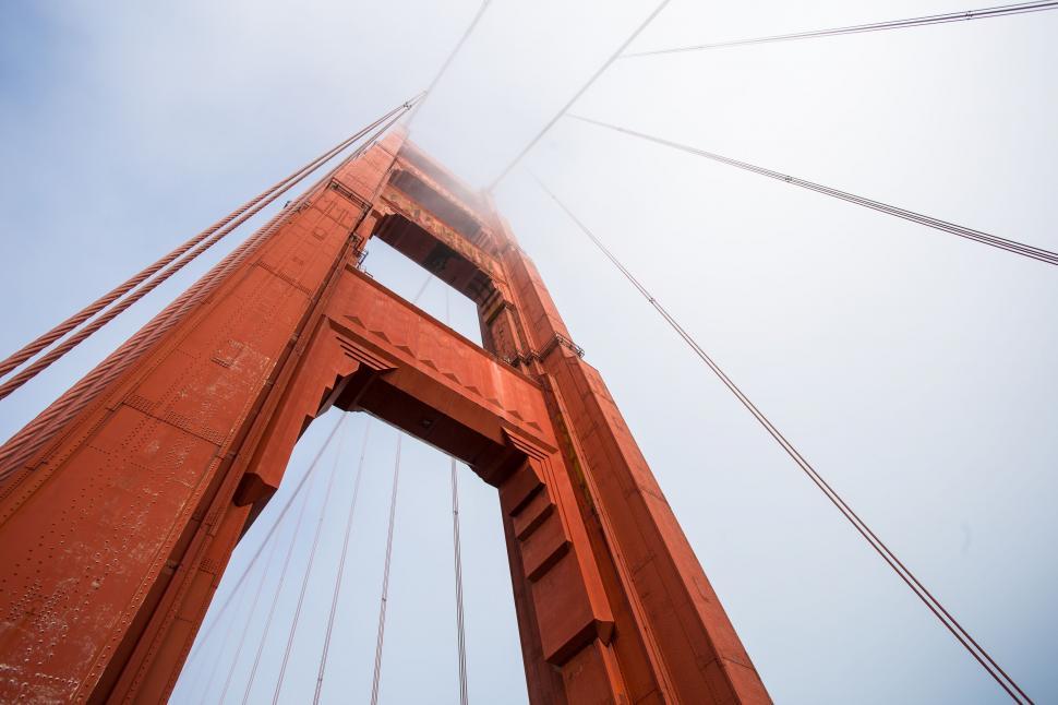 Free Stock Photo of Looking up at a towering bridge | Download Free ...