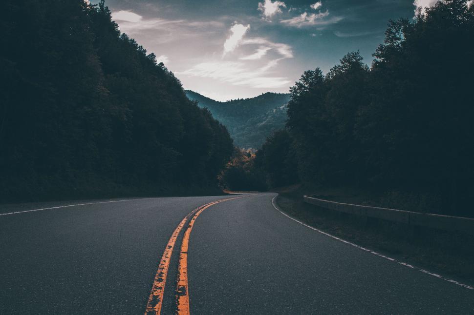 Free Stock Photo of Mountain road under a dusky sky | Download Free ...