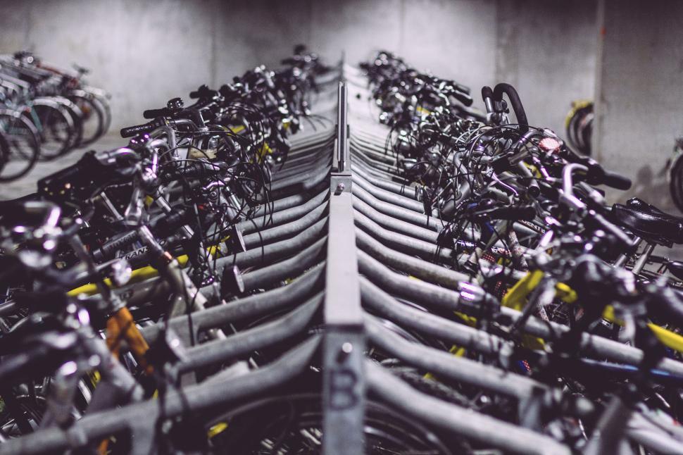 Free Stock Photo of Bicycle parking in an indoor facility | Download ...