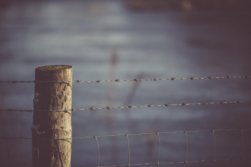 Free Stock Photo of Barbed wire fence with wooden post | Download Free ...