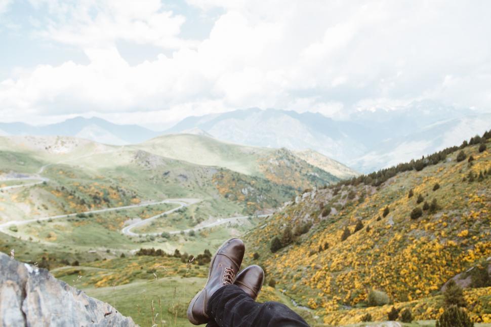 Free Stock Photo of Mountain view from a relaxed perspective | Download ...
