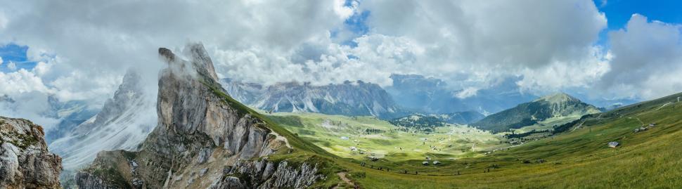 Free Stock Photo of Panoramic view of dramatic mountain range ...