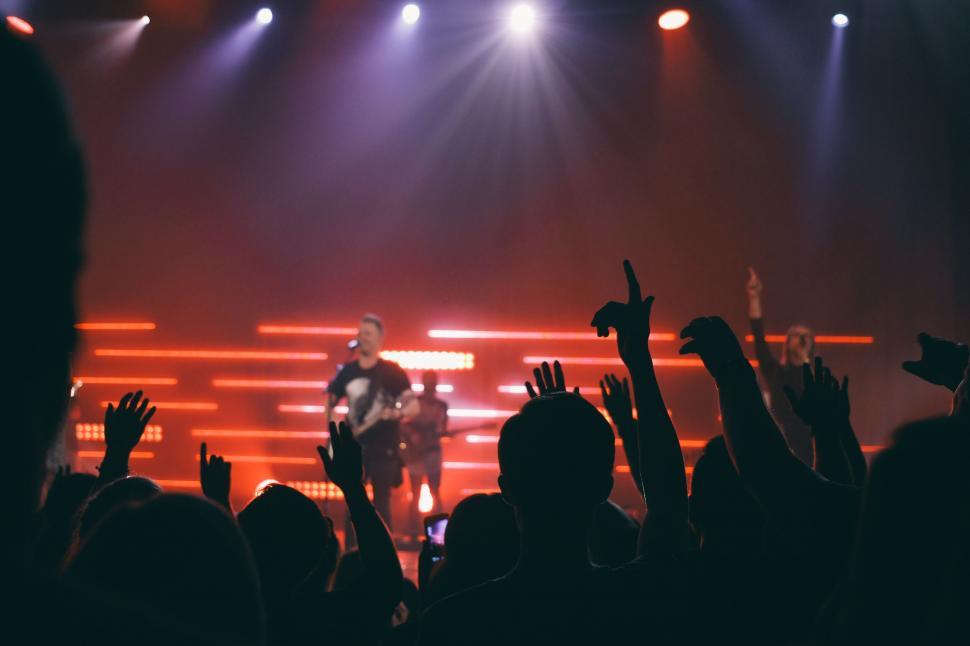 Free Stock Photo of Concert crowd enjoying a live performance ...