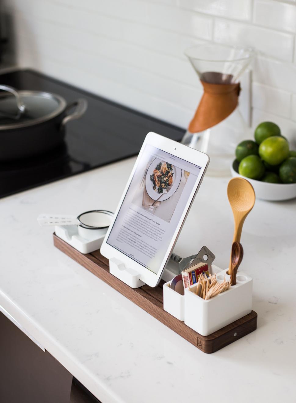 Free Stock Photo of Modern kitchen with tablet recipe holder | Download ...