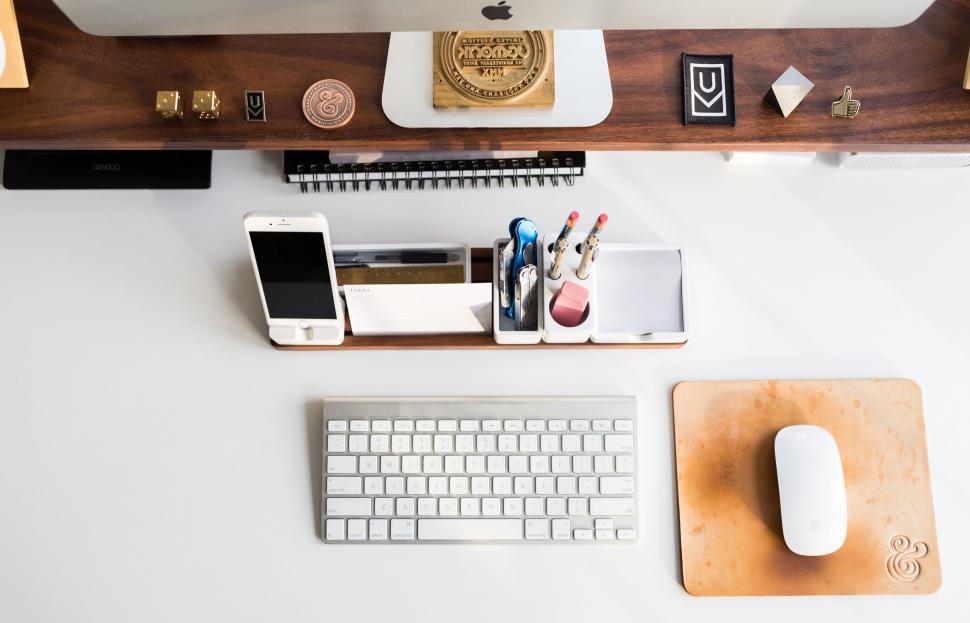 Free Stock Photo of Organized modern workspace with technology ...