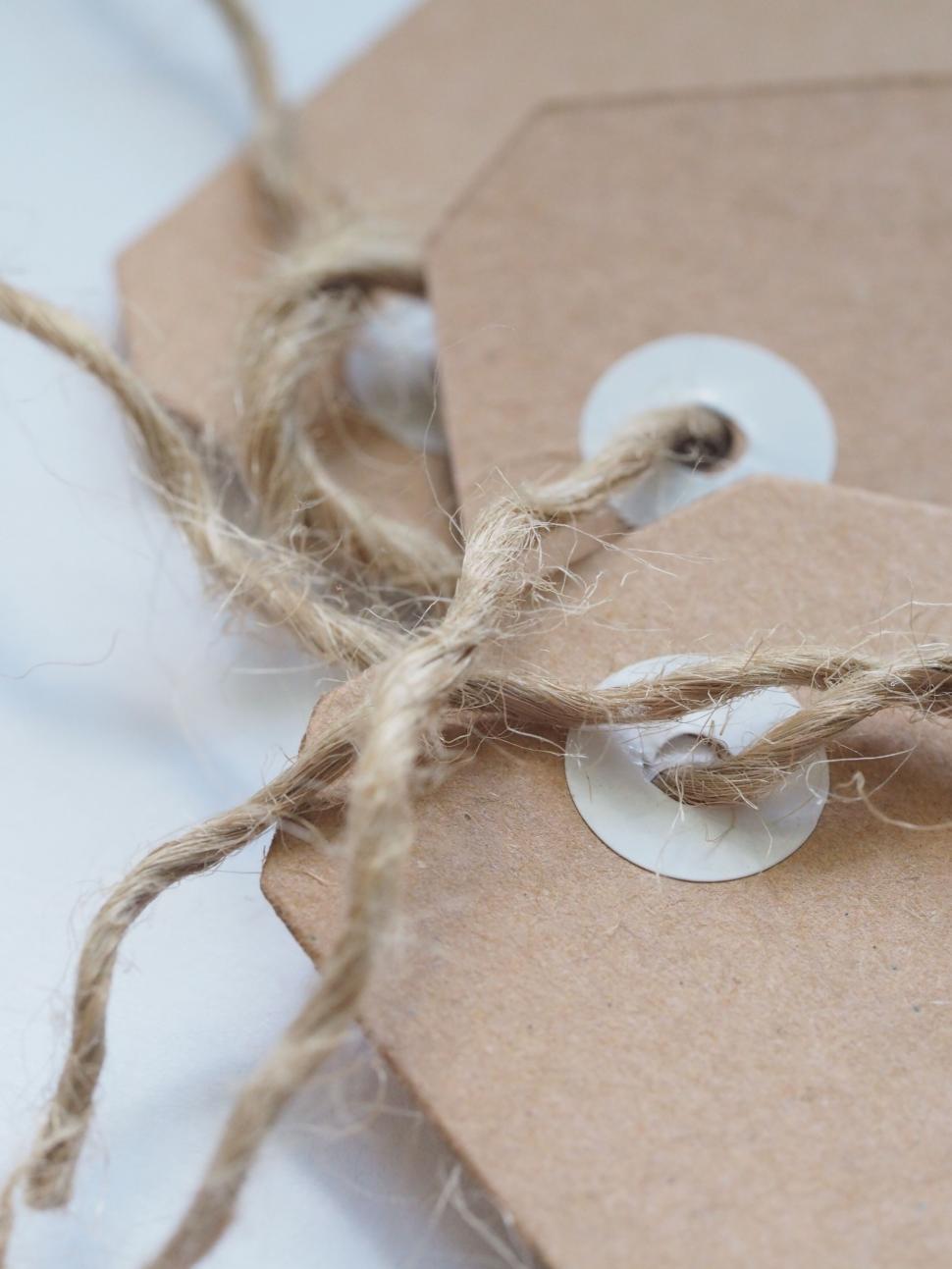 Free Stock Photo of Paper tag with string and button | Download Free ...