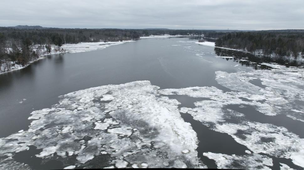 Free Stock Photo of Aerial view of a frozen river thawing | Download ...
