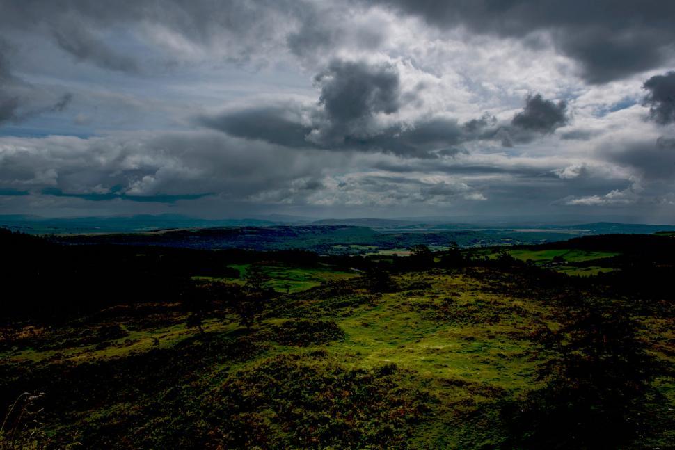 Free Stock Photo of Sweeping Landscape Under Dramatic Cloudy Skies ...