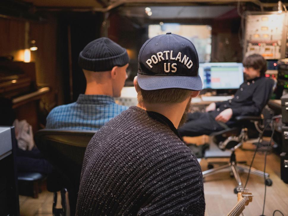 Free Stock Photo of Musicians collaborating in a recording studio ...