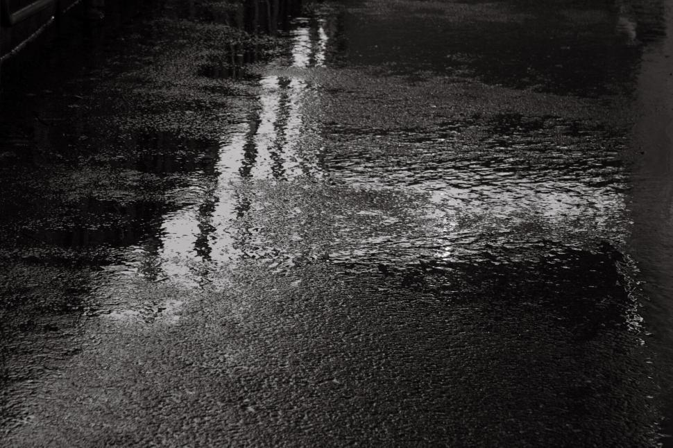 Free Stock Photo of Wet asphalt road reflecting light in a rainy day ...