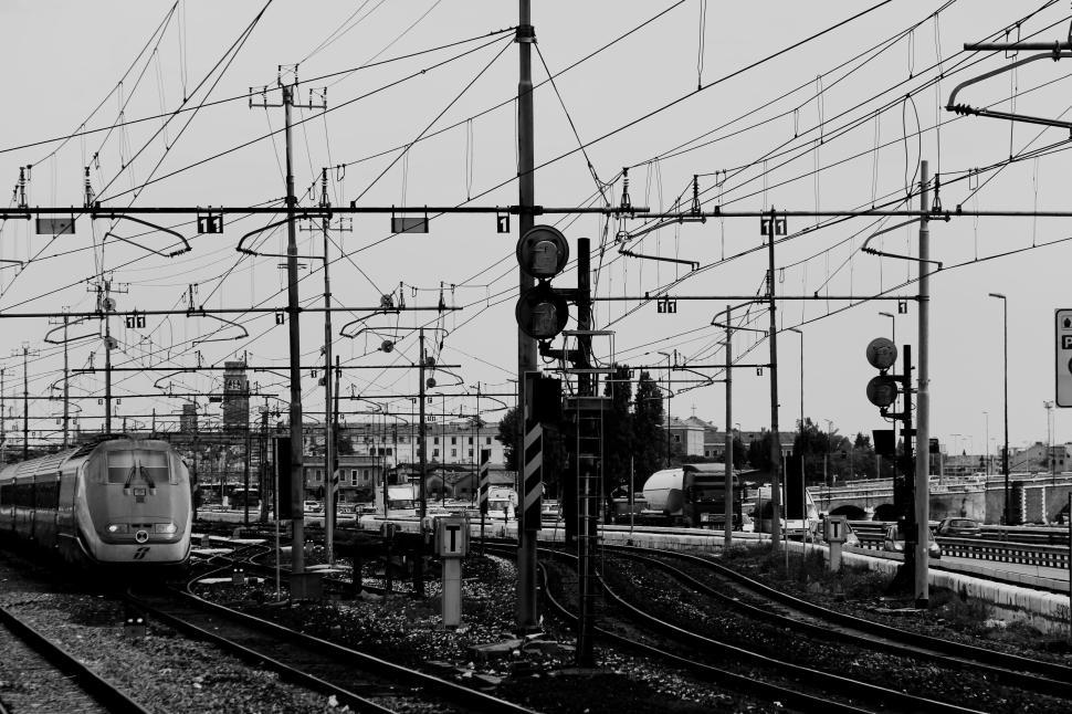 Free Stock Photo of Train station with multiple railway tracks and ...