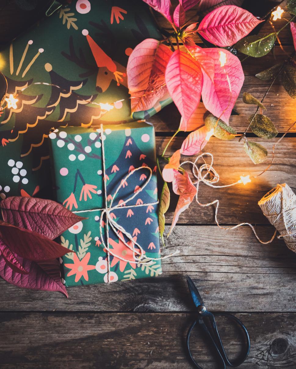 Free Stock Photo of Beautifully wrapped presents with festive ...