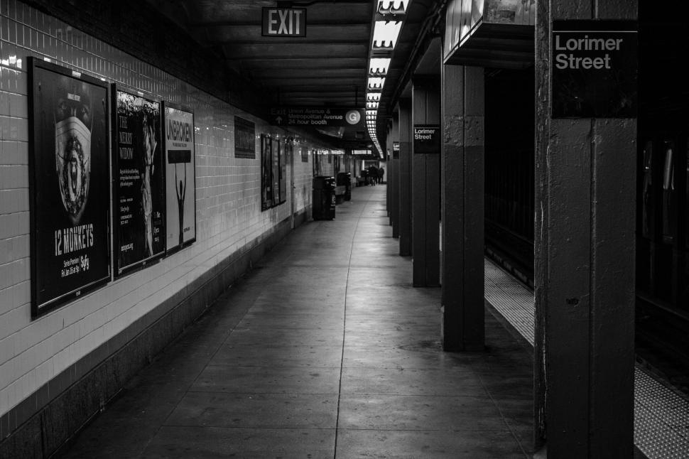 Free Stock Photo of Empty subway platform at Lorimer Street subway ...