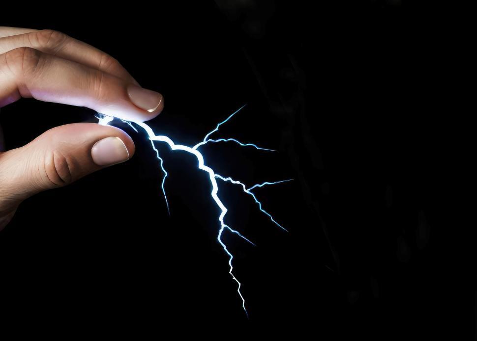 Free Stock Photo of Fingers hold bolt of lightning | Download Free ...