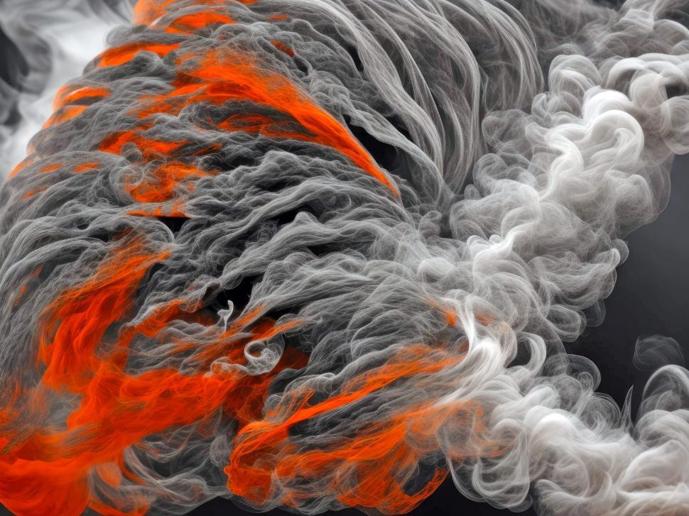 Orange And Grey Smoke Background