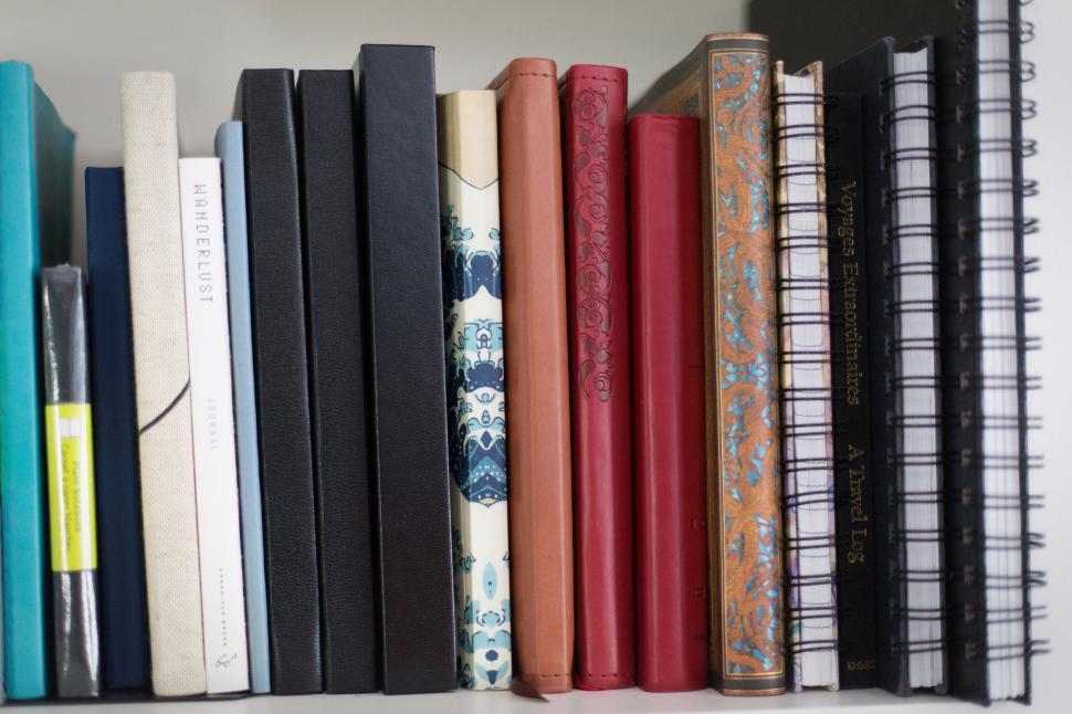Free Stock Photo of Bookshelf with an array of books and journals ...