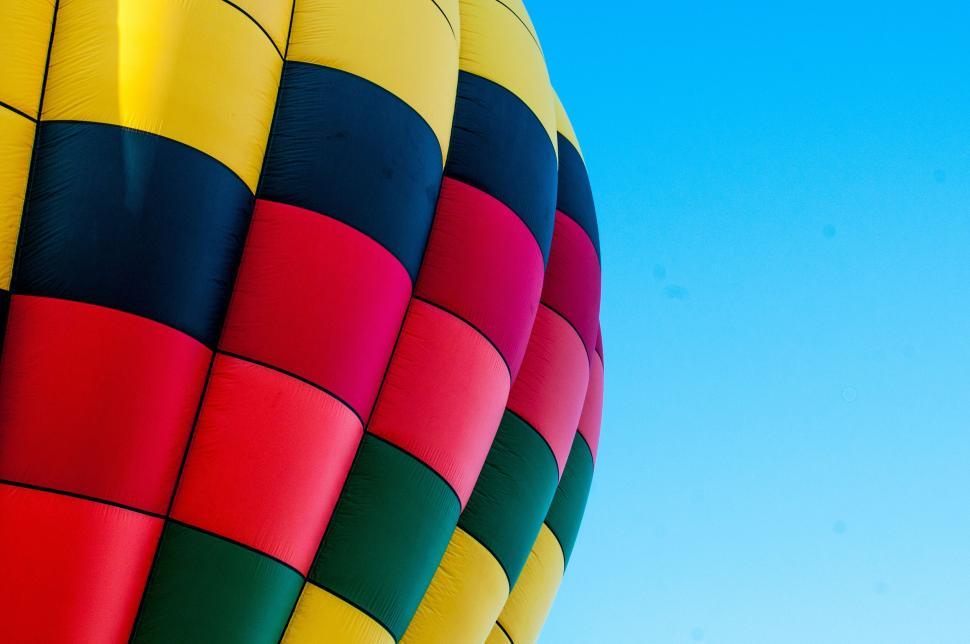 Free Stock Photo of Close-up view of vibrant hot air balloon ascending ...