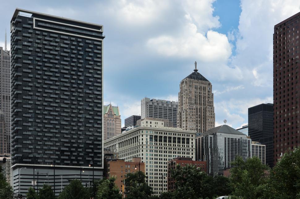 Free Stock Photo of Contrasting skyscrapers with historical building in ...