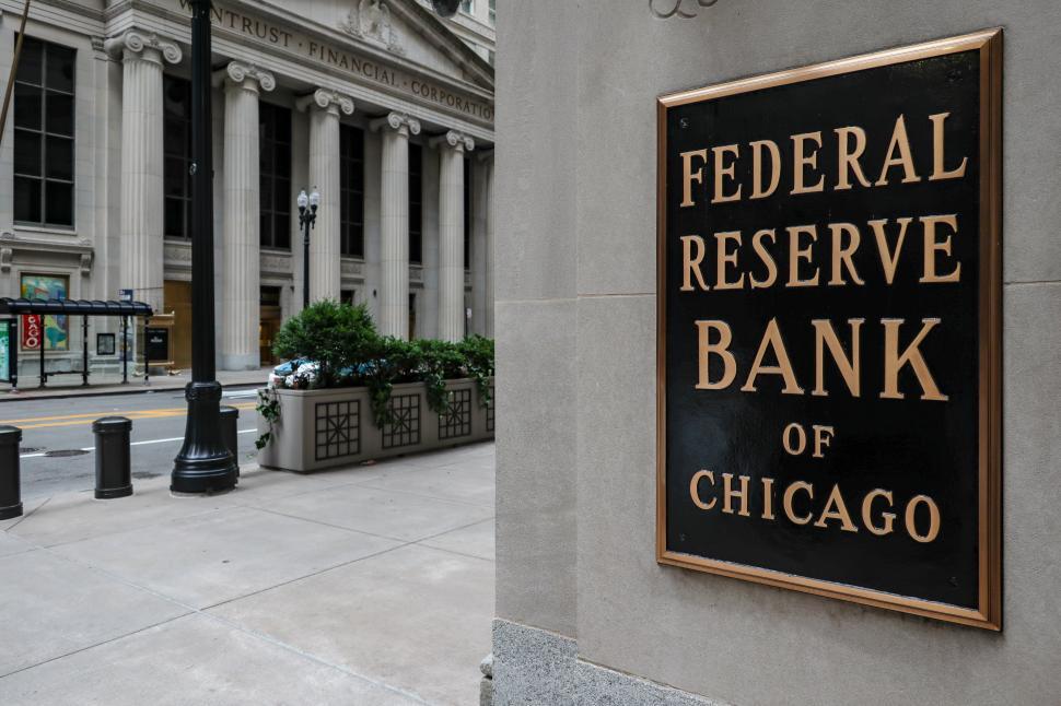 Free Stock Photo of Federal Reserve Bank of Chicago entrance with sign ...