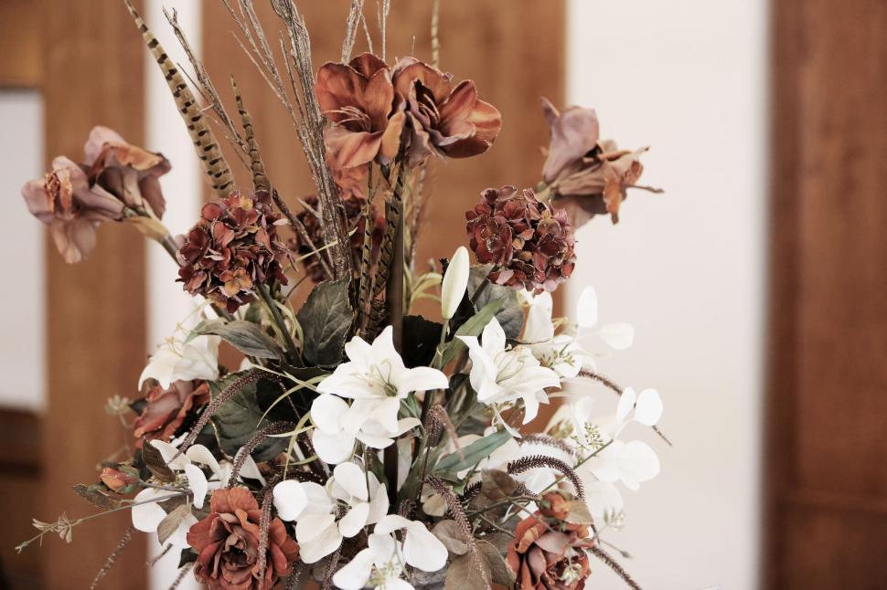 Free Stock Photo of Beautiful bouquet of dried and fresh flowers in ...