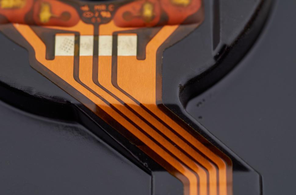 Free Stock Photo of Close-up view of flexible circuit with orange ...
