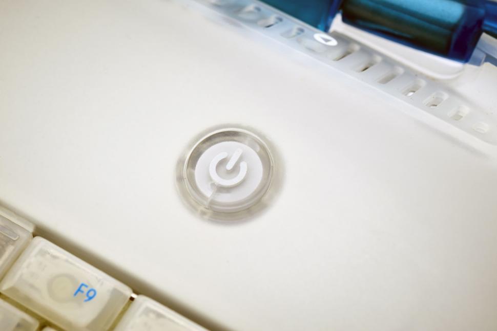 Free Stock Photo of Close-up of a power button and surrounding keys on ...