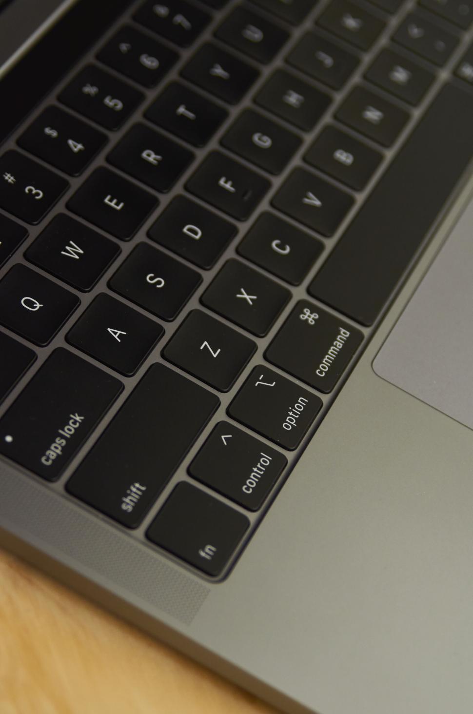 Free Stock Photo of Black compact laptop keyboard with trackpad in ...