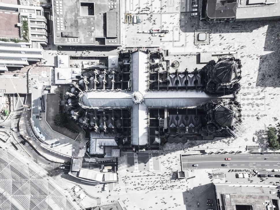 Free Stock Photo of Aerial photograph of a large architectural building ...