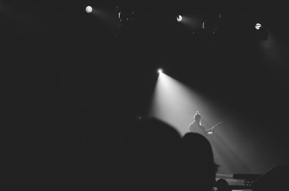 Free Stock Photo of Musician performing on stage in dramatic lighting ...