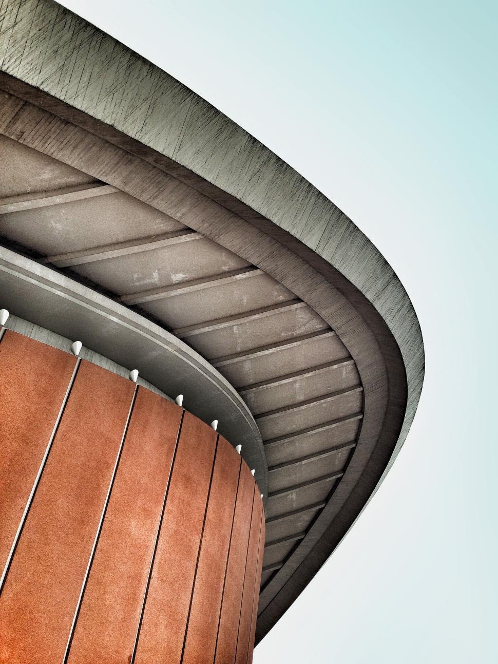 Free Stock Photo of Modern architectural curve of a large building ...
