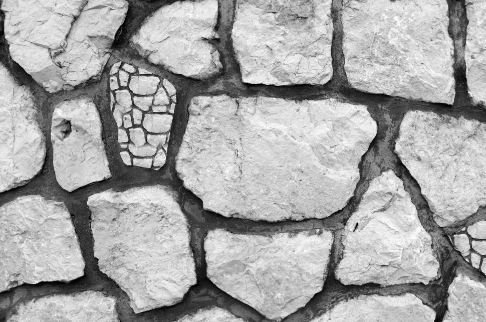 Free Stock Photo of Gray stone wall composed of unevenly shaped blocks ...
