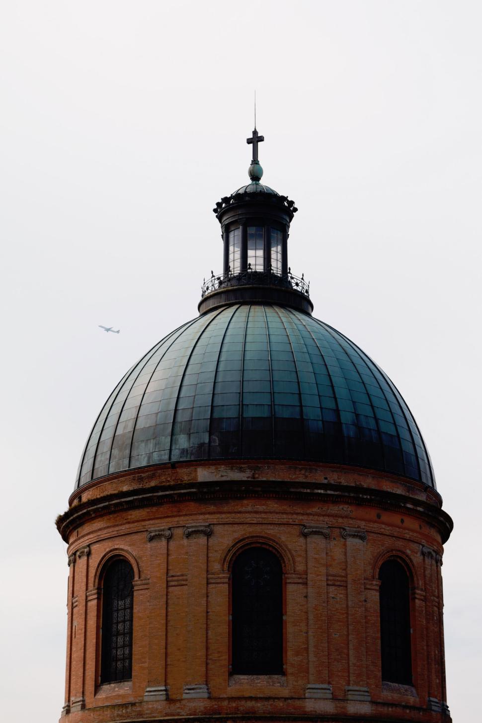 Free Stock Photo of Architectural dome structure with cross against a ...