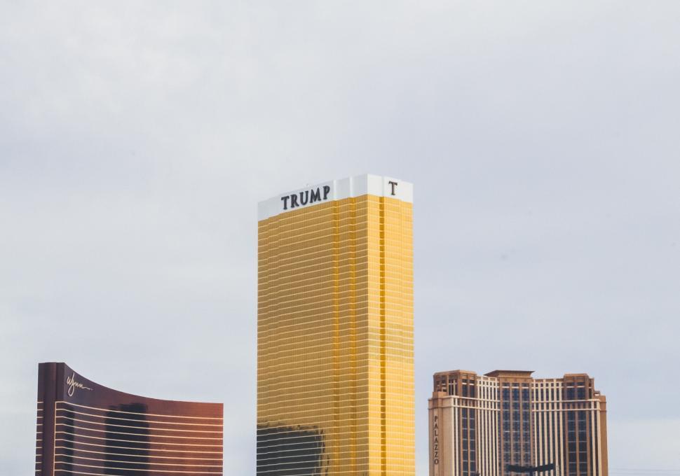 Free Stock Photo of Golden building structure with the name Trump and T ...