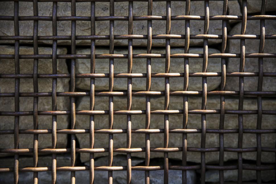 Free Stock Photo of Close-up of a rusty, metallic, grid-like structure ...