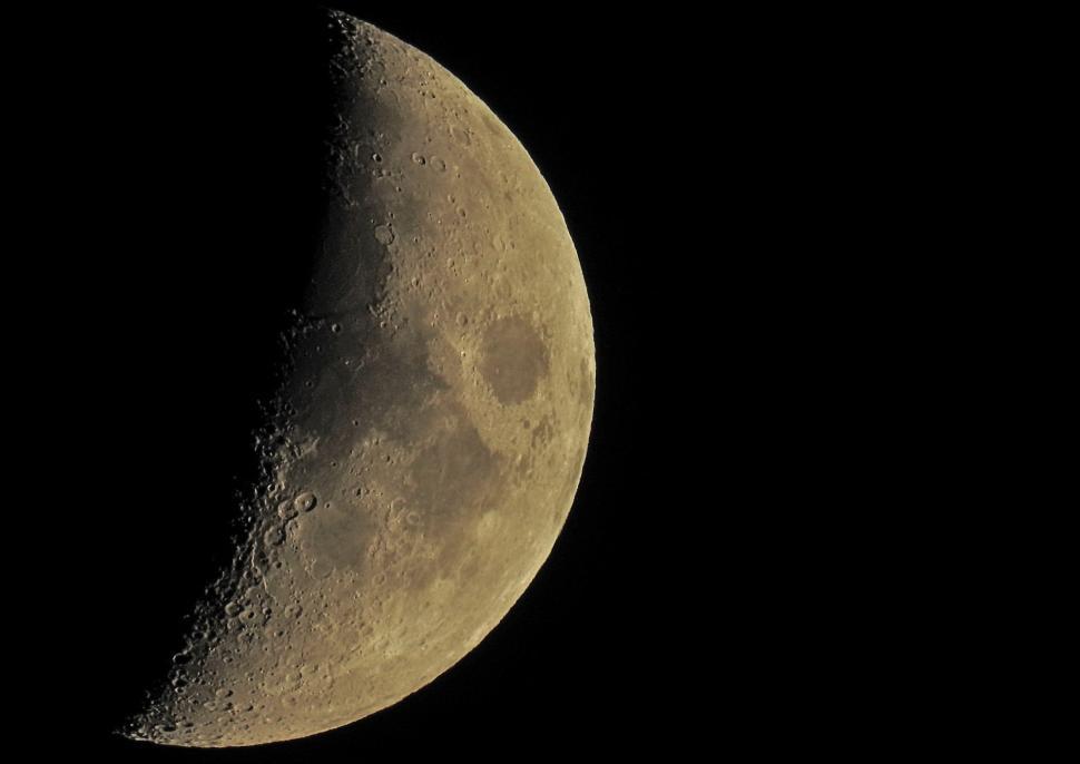 Free Stock Photo of Close-Up of Waning Crescent Moon Against Black Sky ...