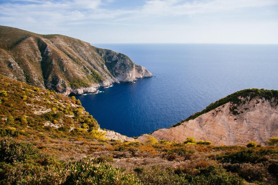 Coast Ocean Landscape Cliff Landscape Of A Cliff By A Beach · Free