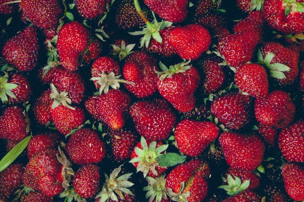 Free Stock Photo of Fresh strawberries closely packed together in bunch ...