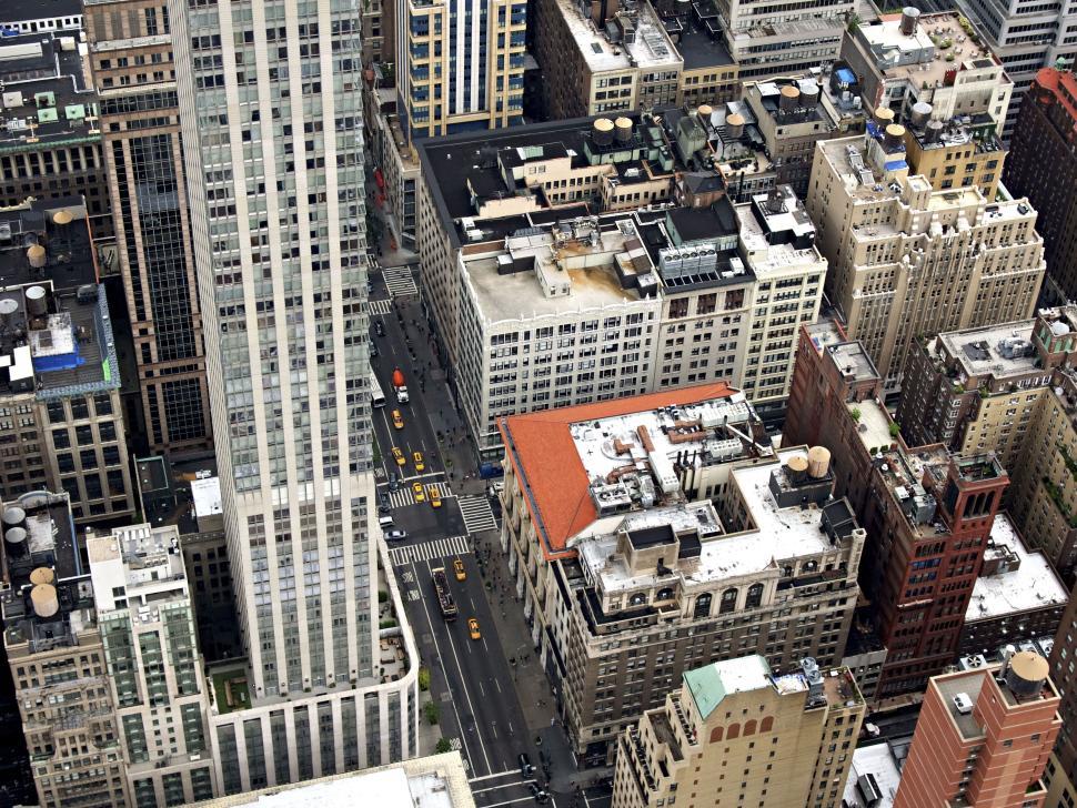 Free Stock Photo of City buildings and streets from high above ...